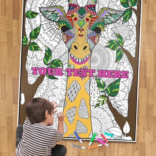 Amazon.com: Personalized Giant Coloring Poster - Jumbo Coloring Sheets ...