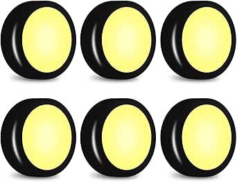 SIXDEFLY Wireless LED Puck Lights, 6 Pack, Battery Operated, 20 Lumens ...