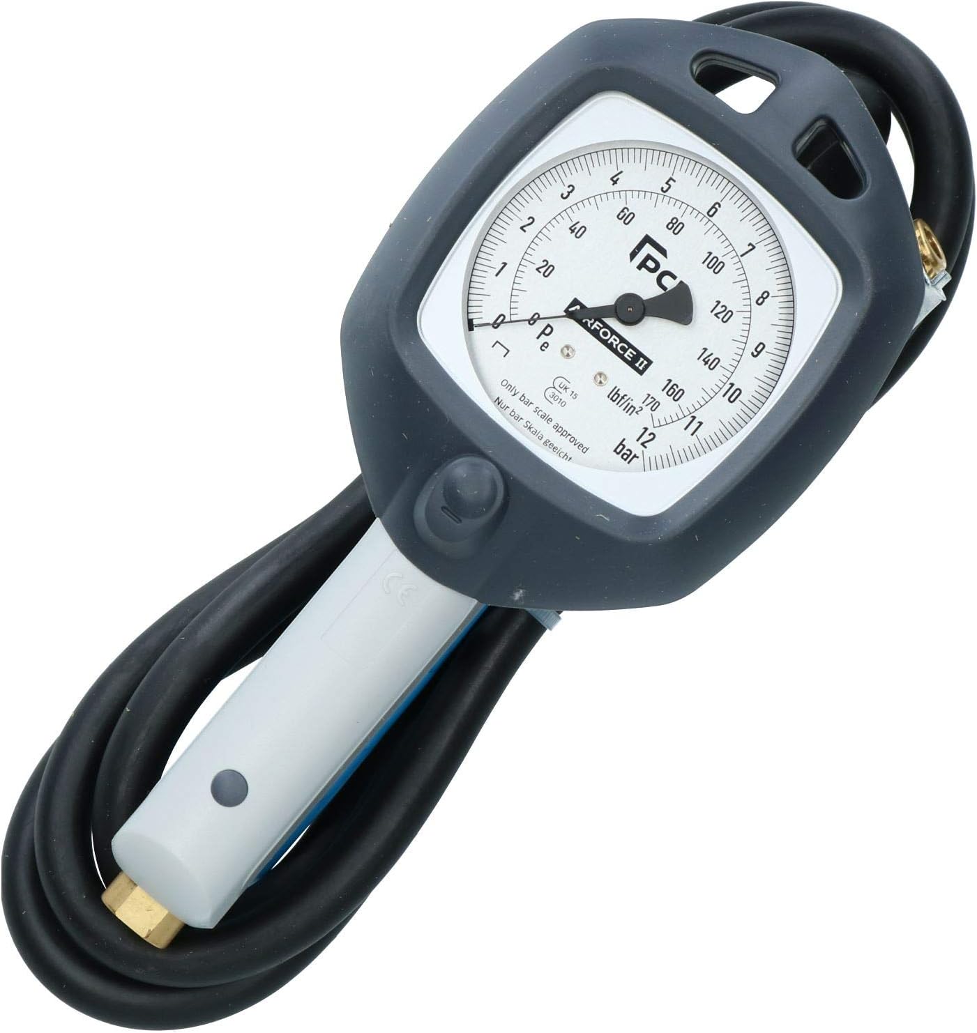 PCL Tyre Air Inflator Gauge 0-170PSI Hose 1.8m AFG1H08 Airforce ll Euro ...