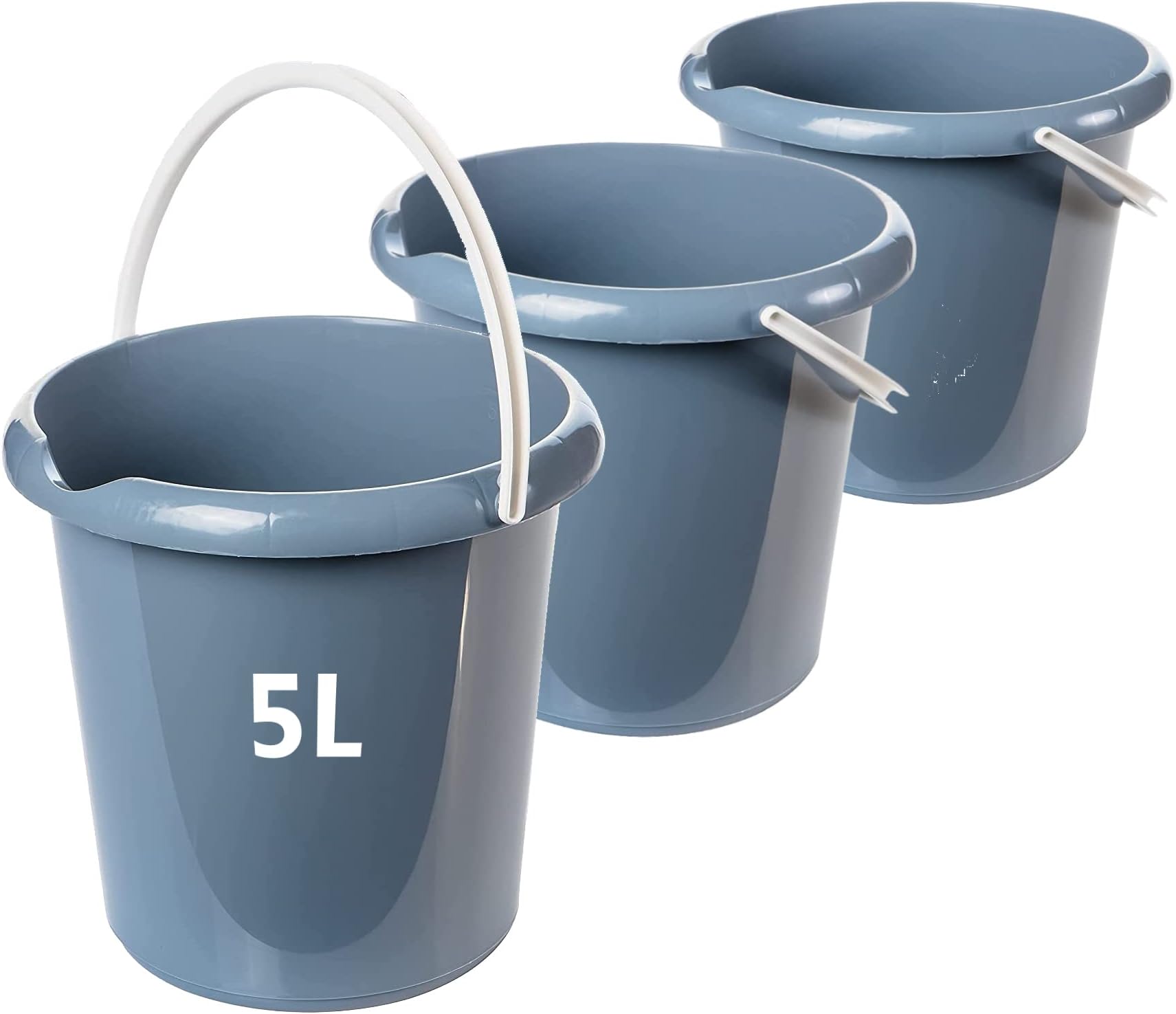 Eimer Putzeimer 5l, 4 Stück Plastikeimer, 5 Liter Haushalteimer ...