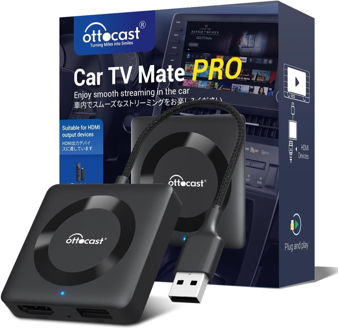 Amazon.co.jp: 【公式】OTTOCAST オットキャスト 2024 新型 Car TV Mate Max カーテレビメイトマックス HDMI出力のTV stick/スクリーン ...