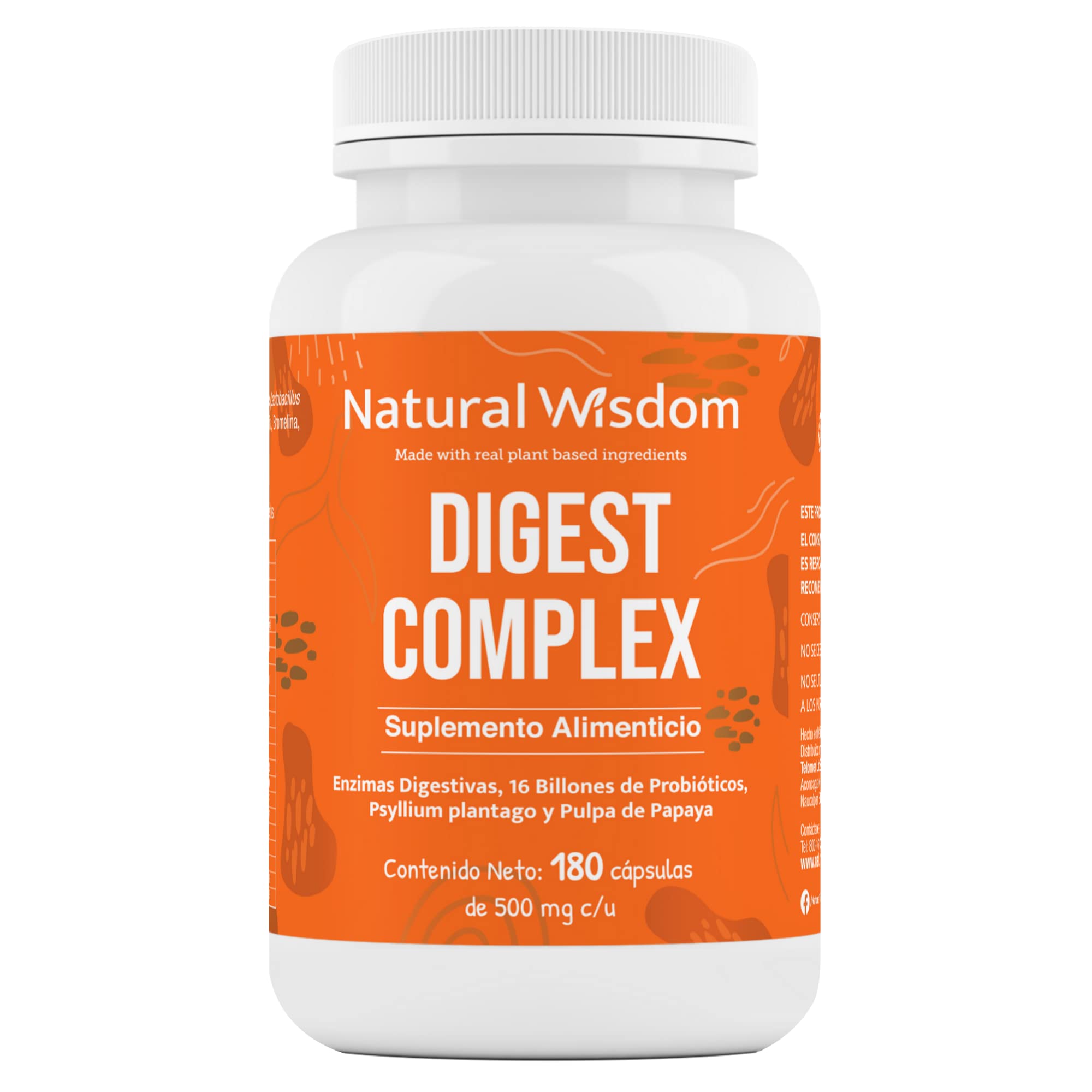 Digest Complex Con Enzimas Digestivas Probioticos 16 Billones y Fibra ...