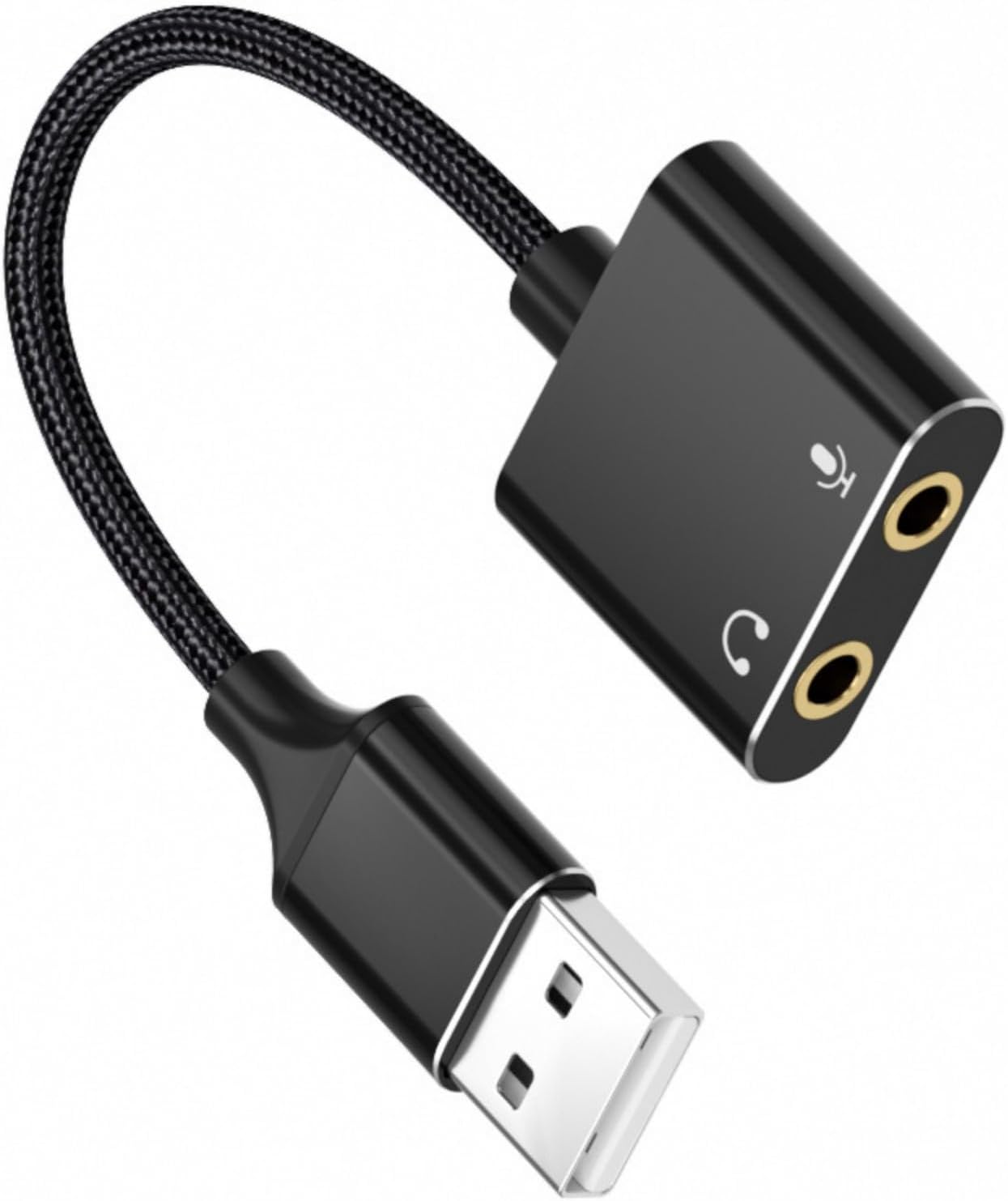 Amazon.com: USB to 3.5mm External Sound Card USB Adapter for Headphone ...