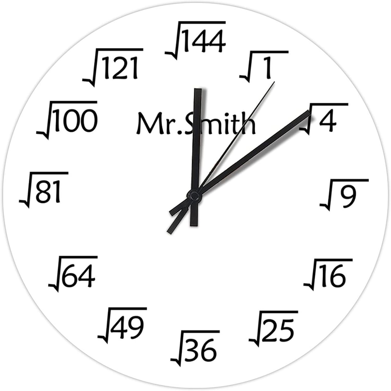 Amazon.com: Unique Design Funny Mathematical Formulas Clock Square Root ...