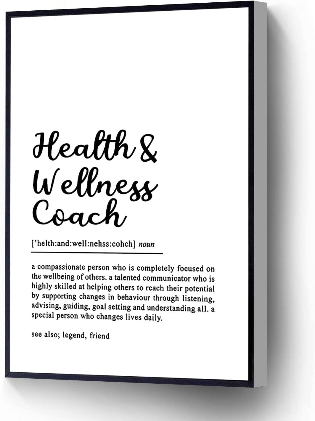 Amazon.com: RCVTVPV Coach Quote Canvas Wall Art Health And Wellness ...