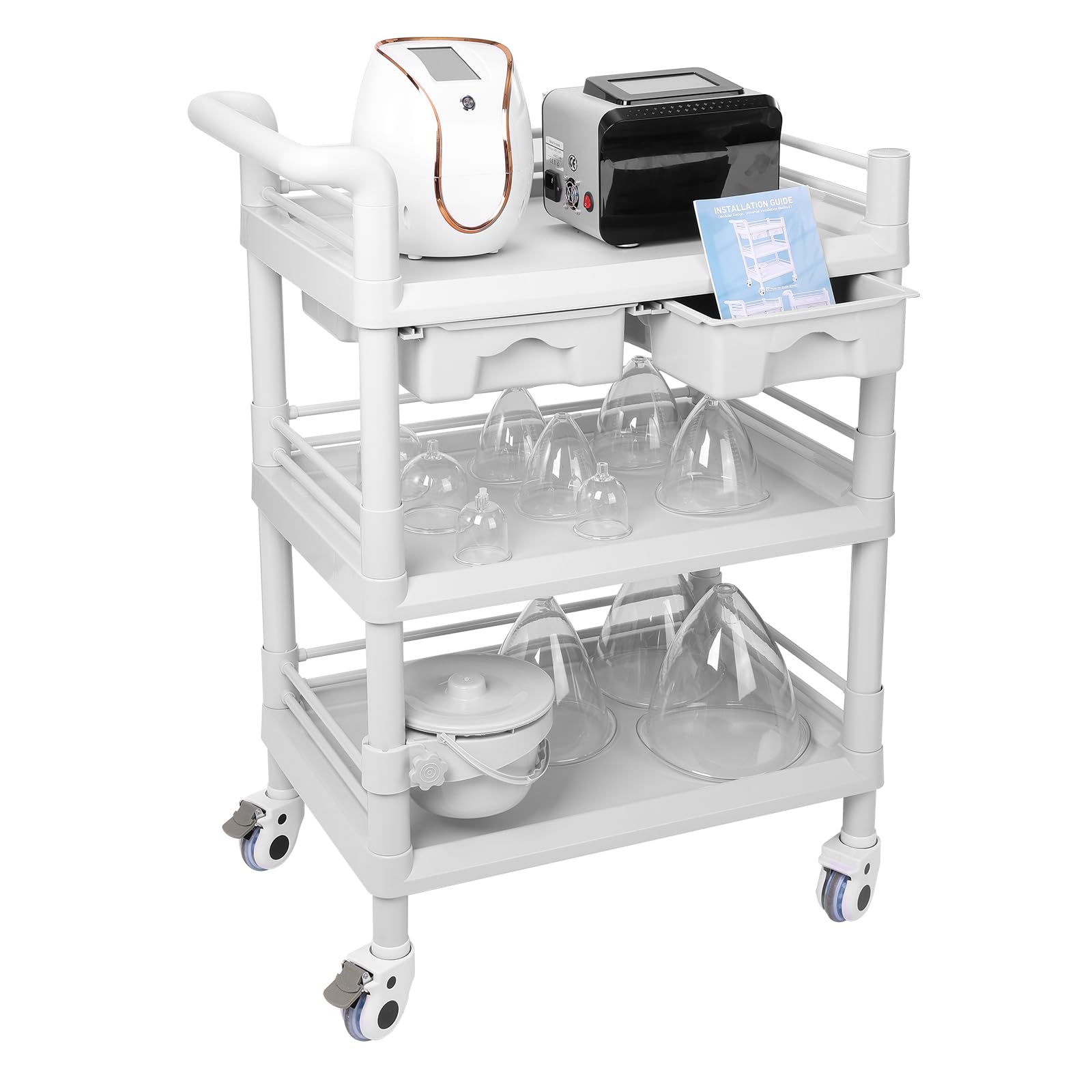 Amazon.com: Beauty Trolley Cart with Wheels, Esthetician Cart with ...