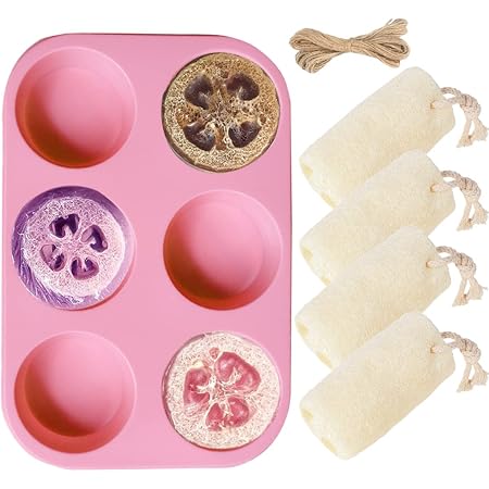 Amazon.com: 100% Natural Loofah Slices for Soap Making (20 Pack ...