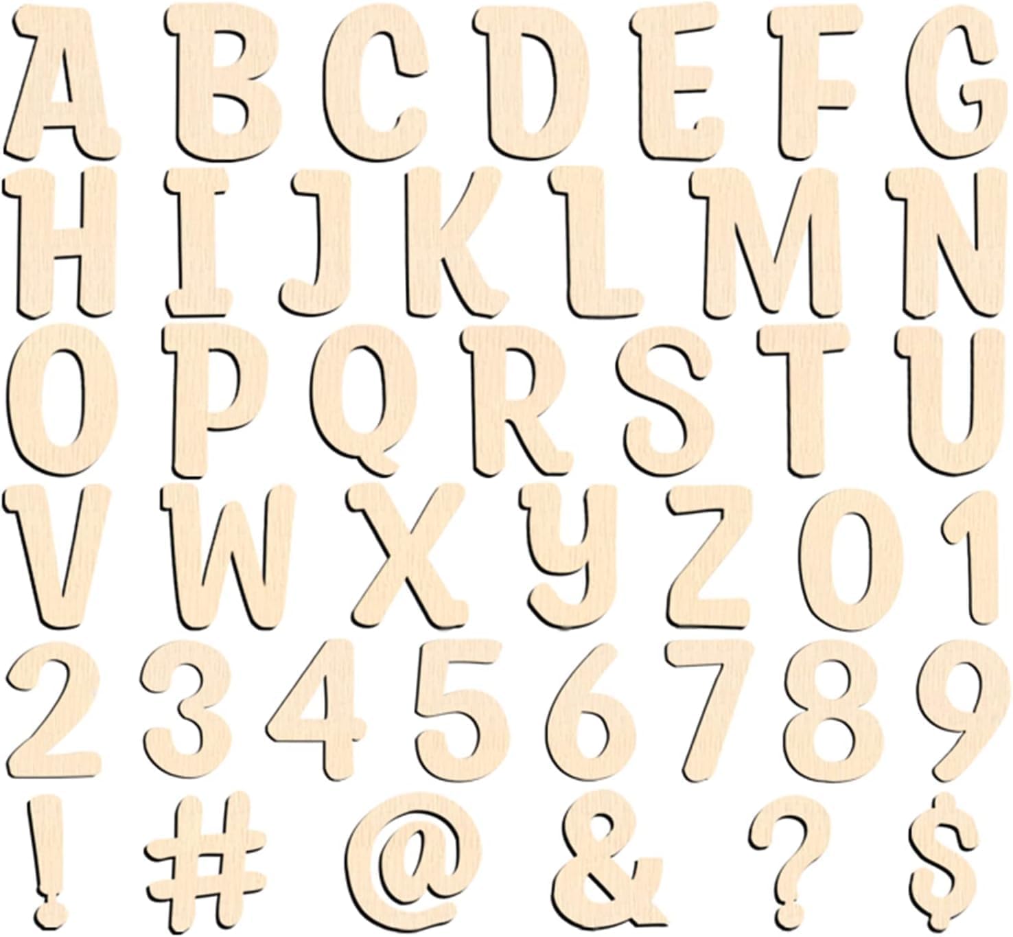 168Pcs Wooden Letters for Crafts 25mm Unfinished 1 inch Wooden Alphabet ...