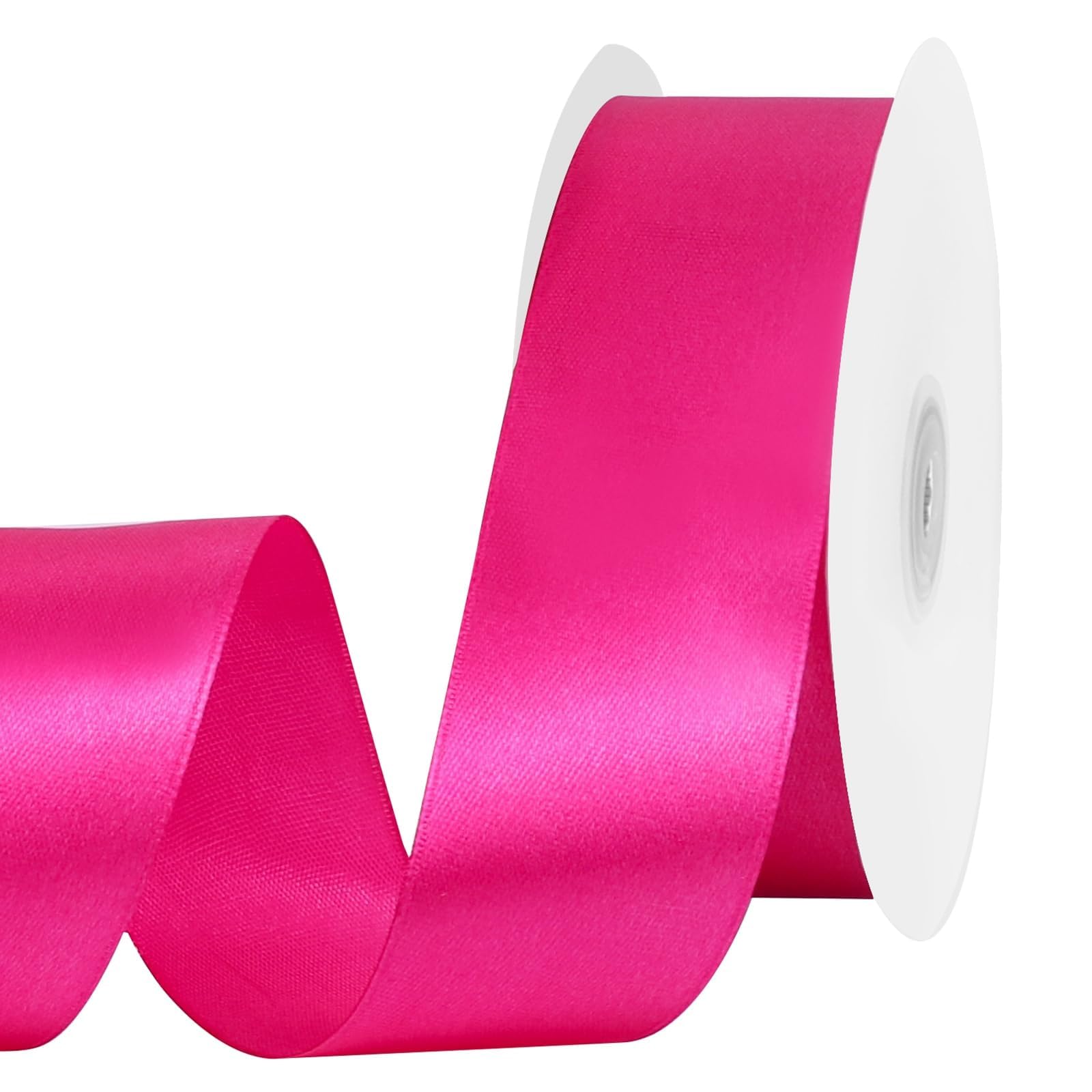 Amazon.com: 60 Yards Hot Pink Ribbon 1-1/2 Inch Pink Satin Ribbon ...