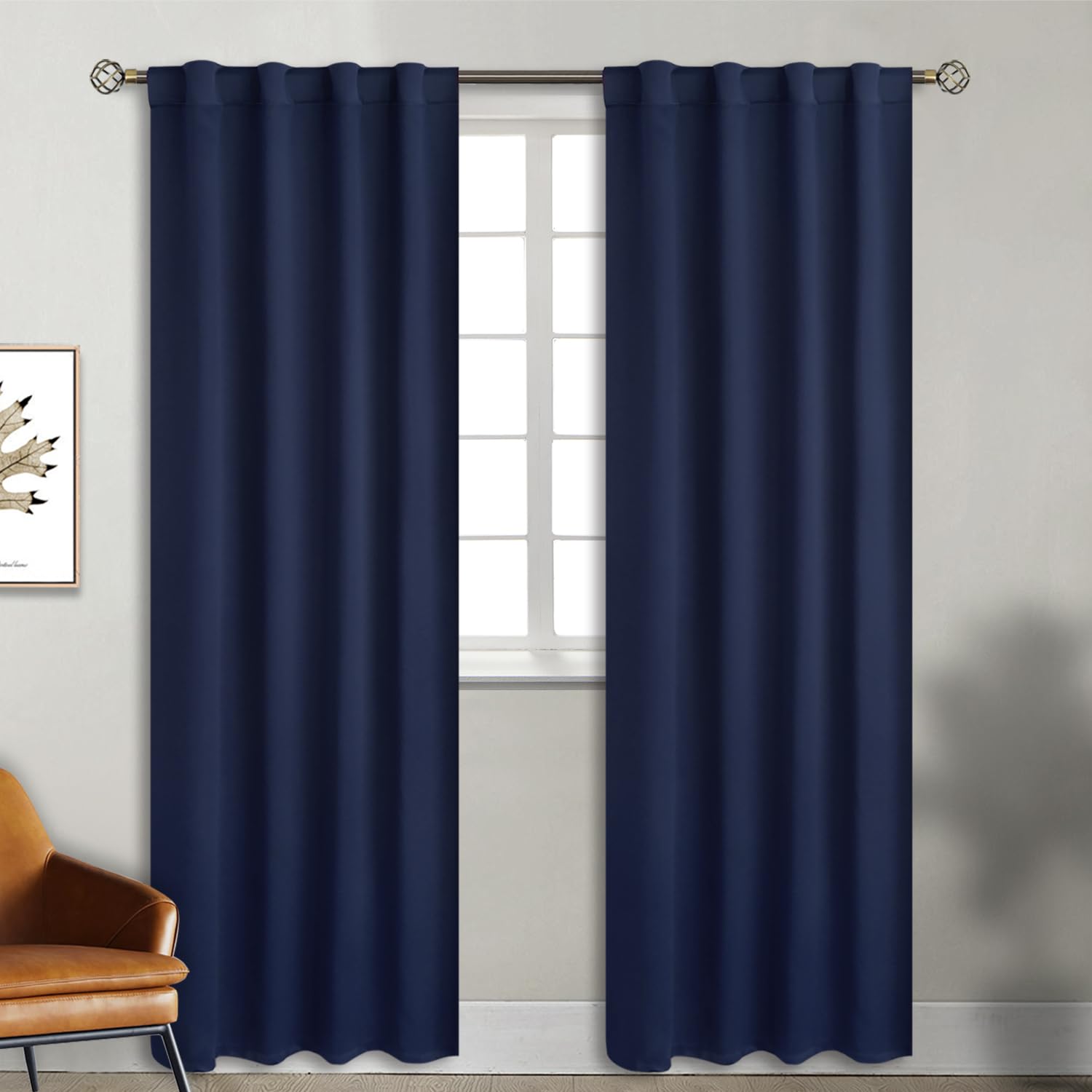 Amazon.com: BGment Rod Pocket and Back Tab Blackout Curtains for ...