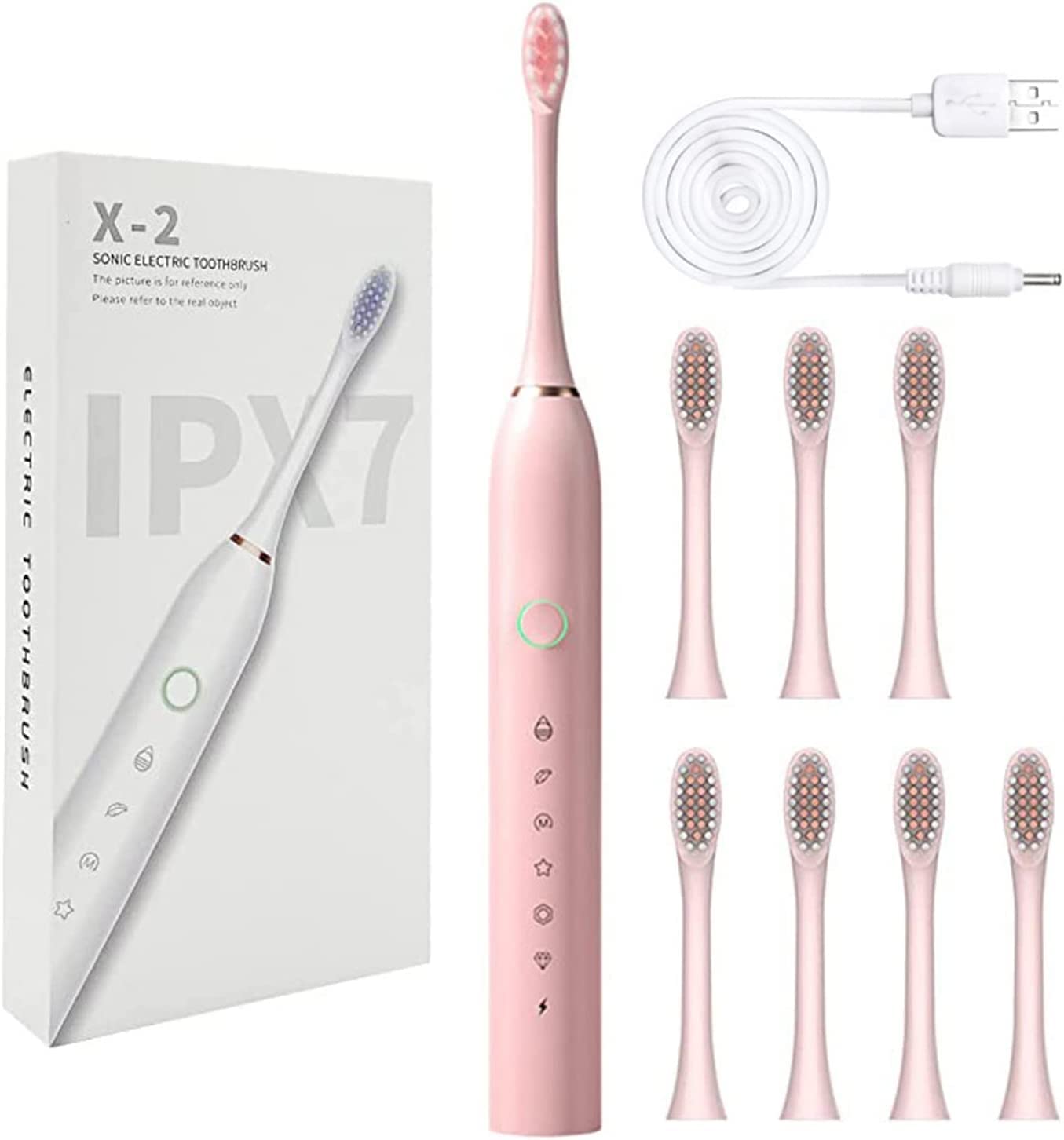 Amazon.com: Sonic Electric Toothbrush with 8 Brush Heads for Adults ...