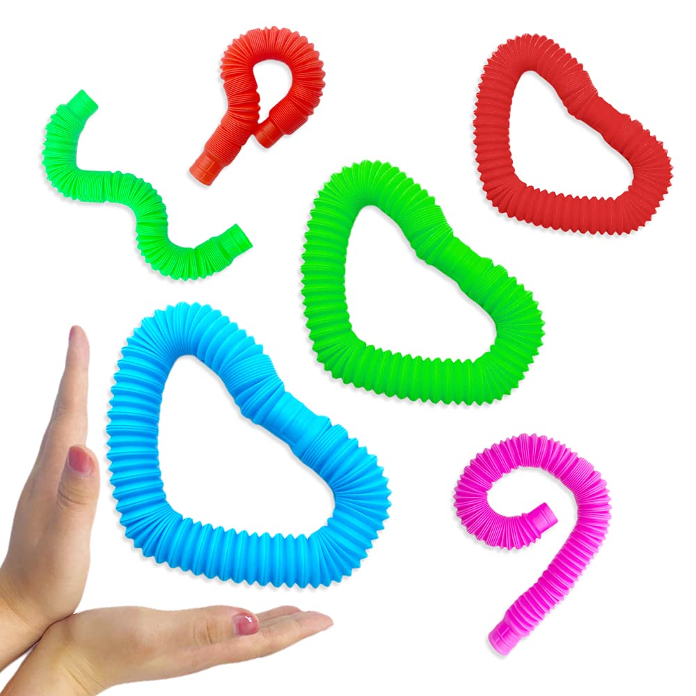 Pynqdfu 7 Pack Pop Tubes Sensory Toys,Fine Motor Skills Toddler Fidget ...