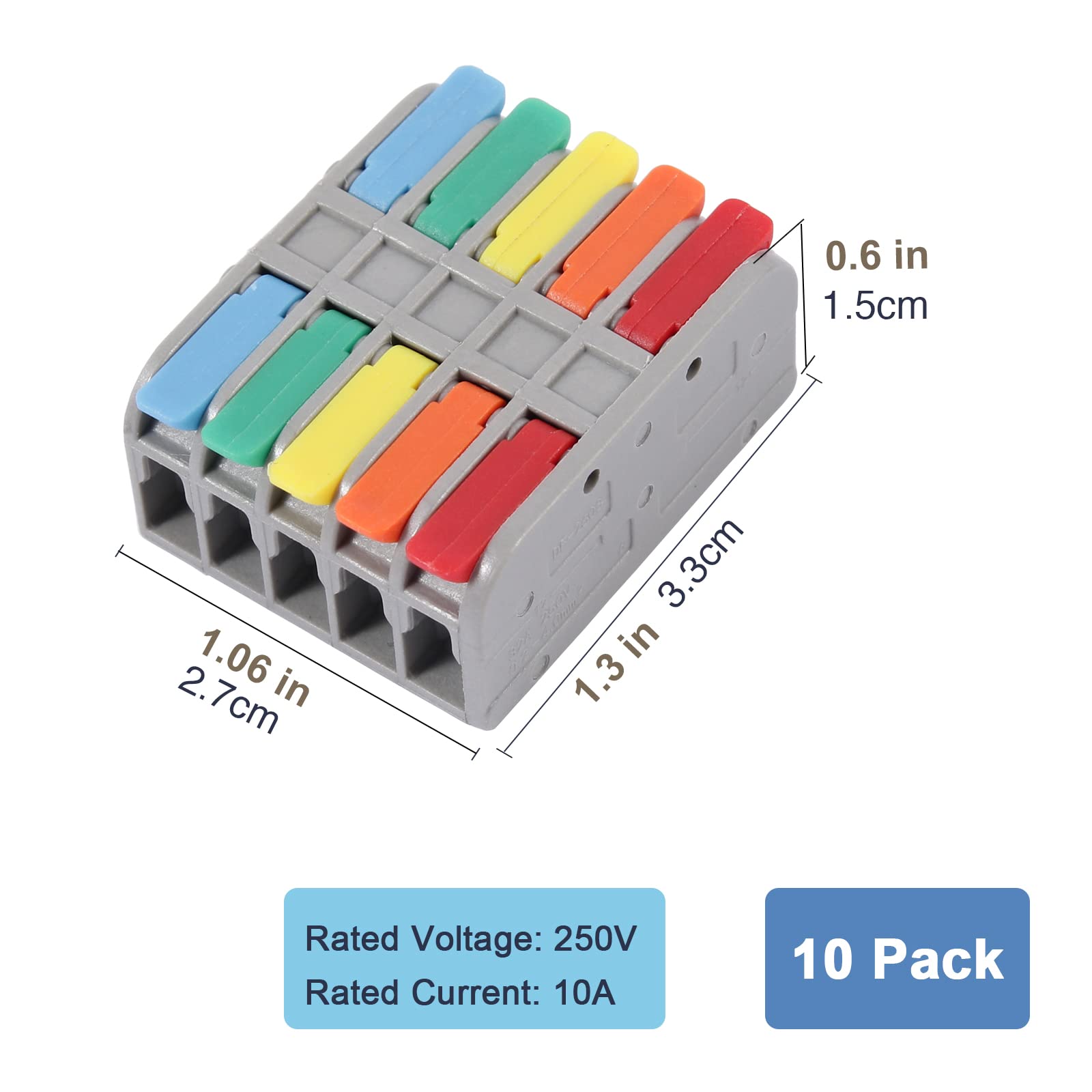 Snapklik.com : Lever Wire Connectors 10PCS, Hand Protecting 5 ...