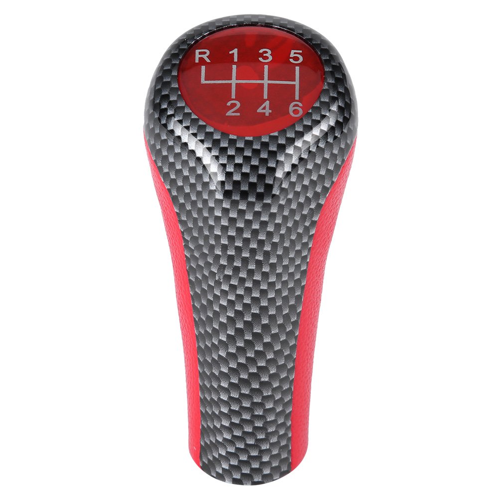 Amazon.com: Minyinla 6 Speed Stick Shift Knob Carbon Fiber Gear ...
