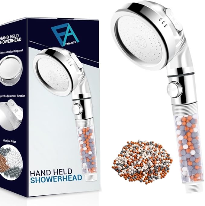 Fabialej Filtered Shower Head, Jolie Hand Held Shower Head with Ionics ...