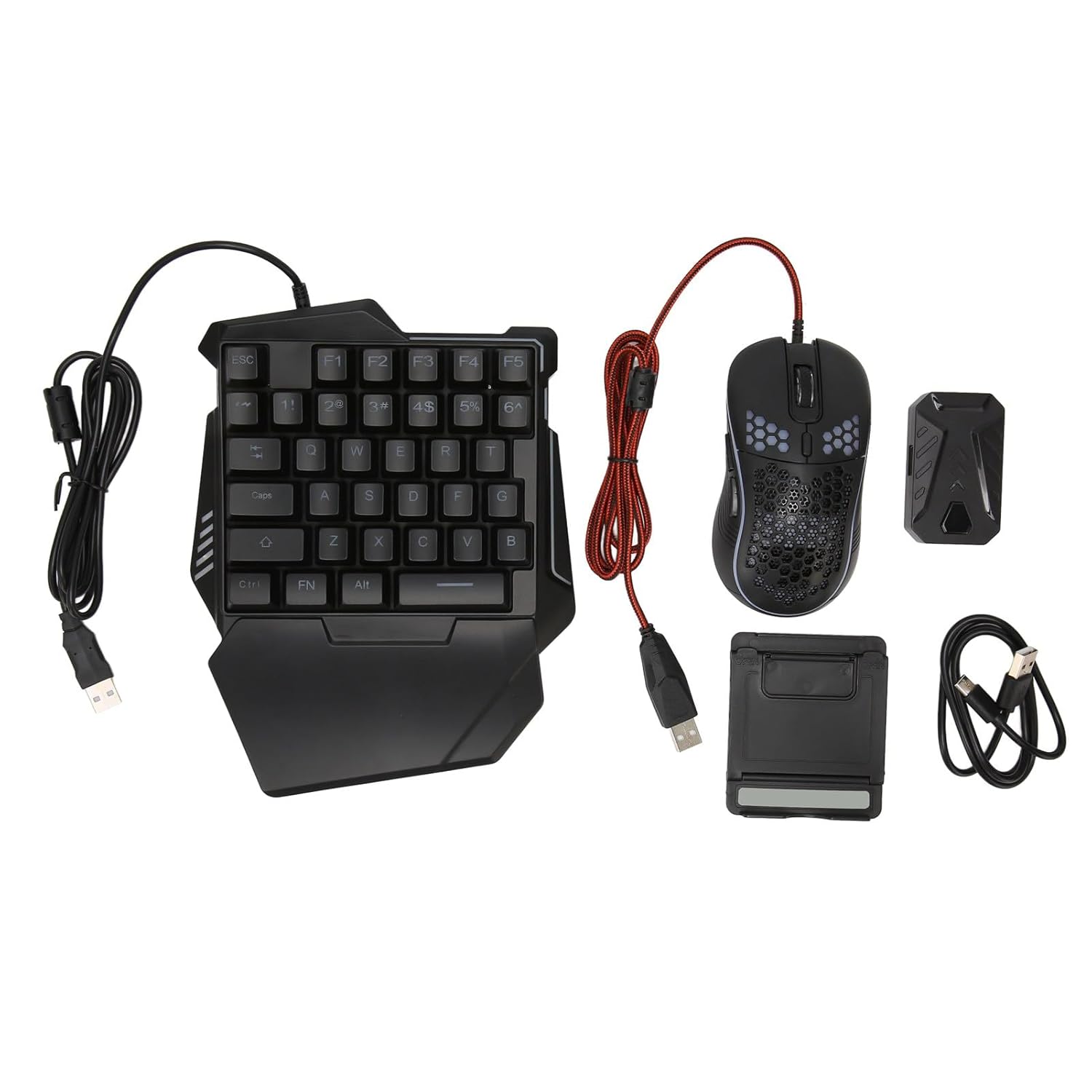 Amazon.in: Buy One Hand RGB Gaming Keyboard and Mouse Combo, Half Hand ...