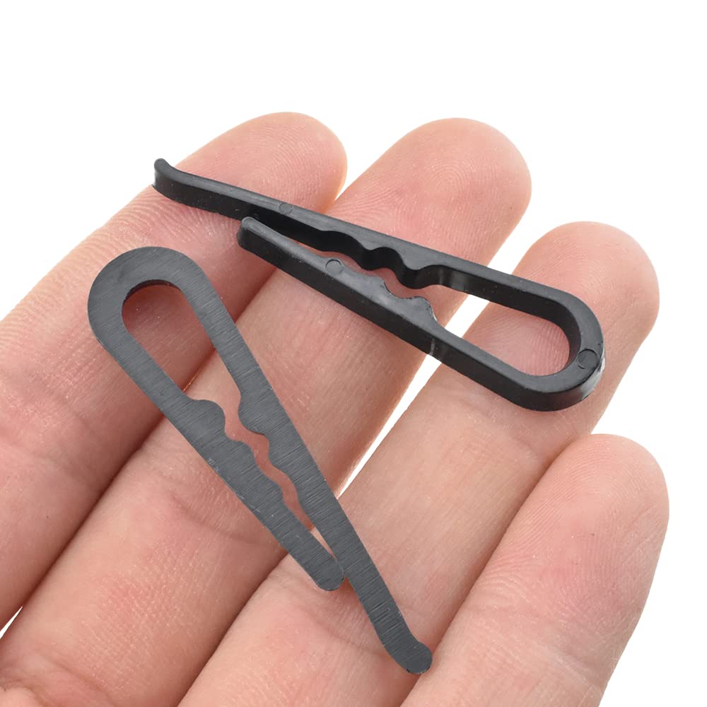 Amazon.com: HAHIYO 2inch/50mm 120Pcs Black Plastic U Shape Alligator ...