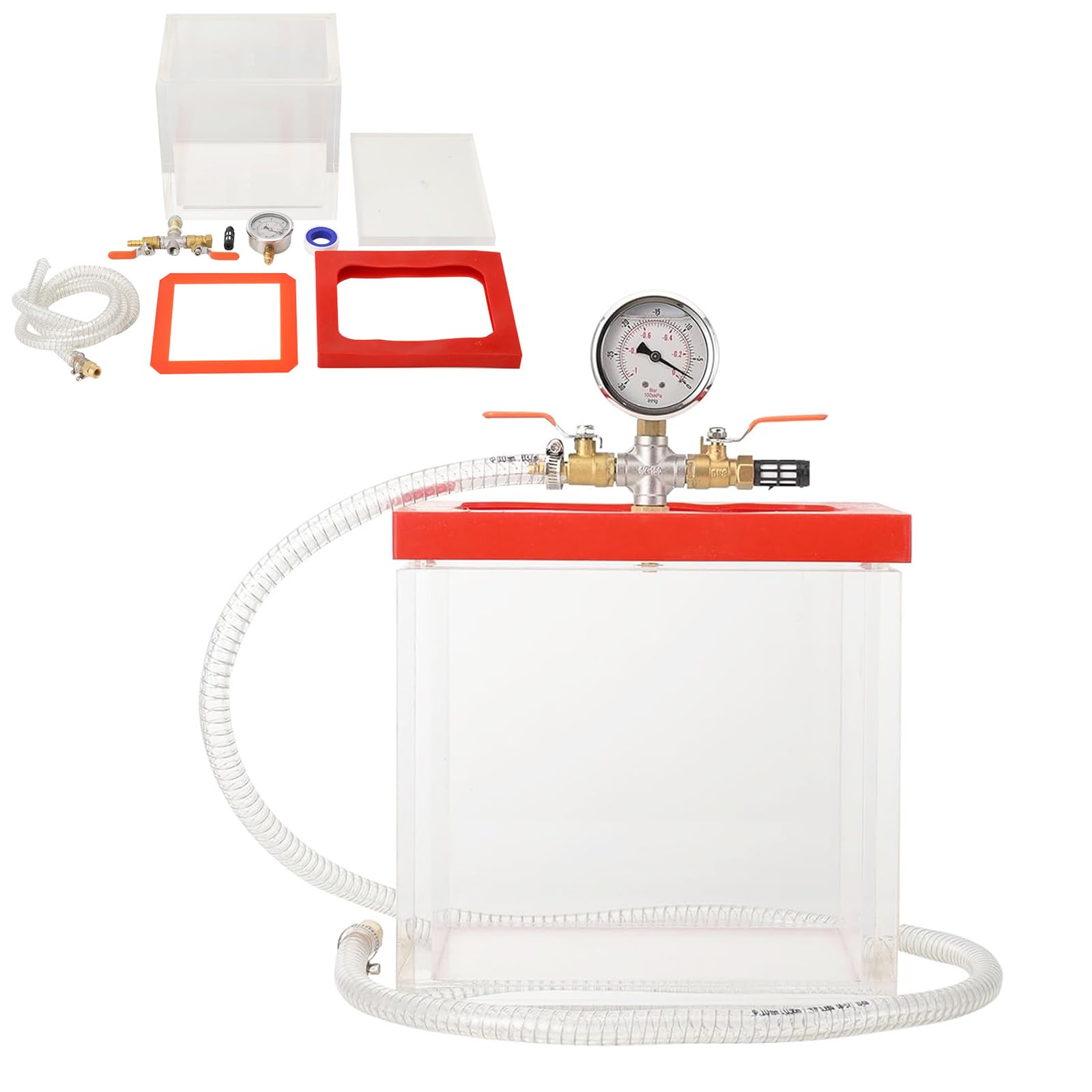 MECUTP 2 Gallon Clear Vacuum Chamber, Acrylic Vacuum Chamber, Perfect ...