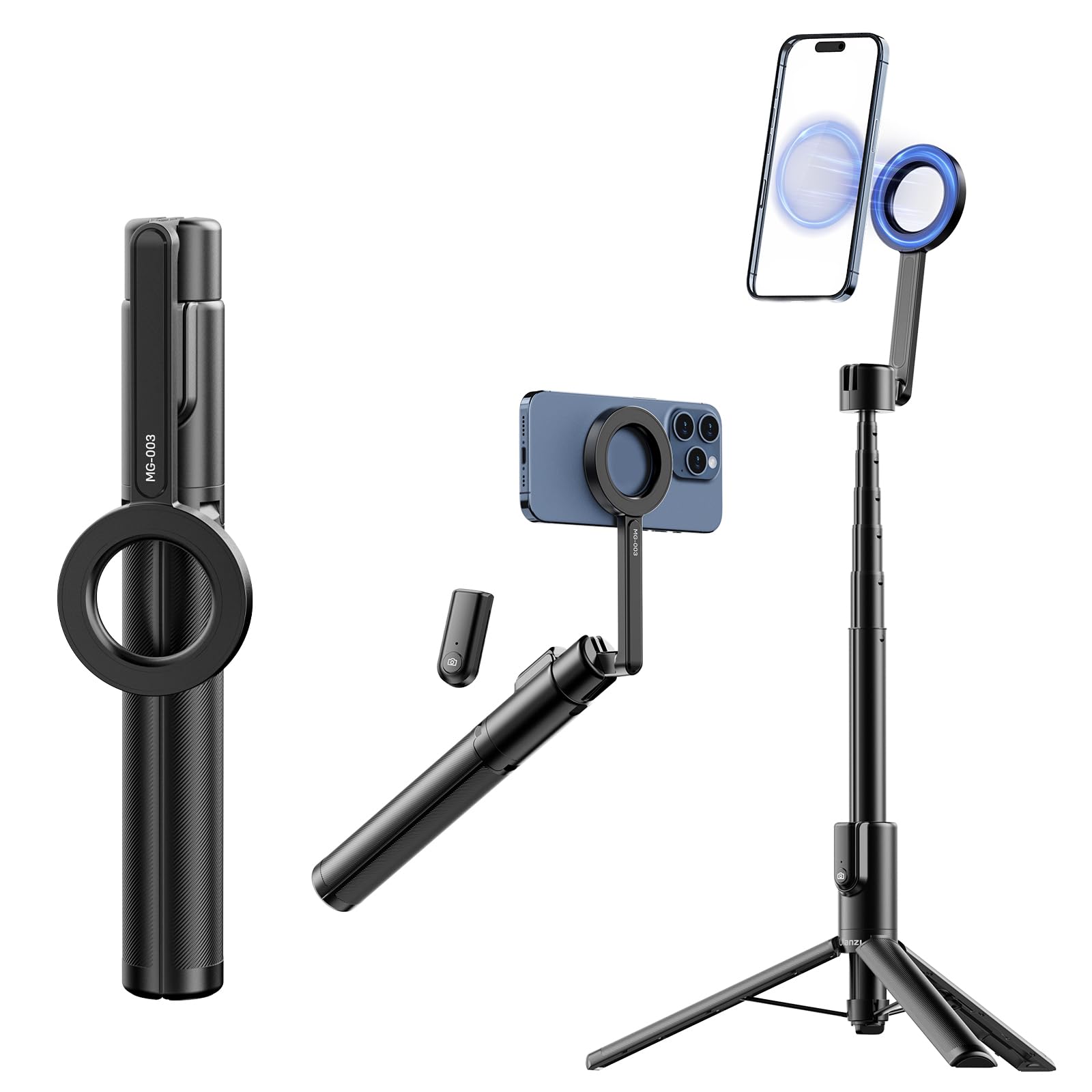 Amazon.com: ULANZI 54'' Magnetic Selfie Stick Tripod Pro, All-in-One ...