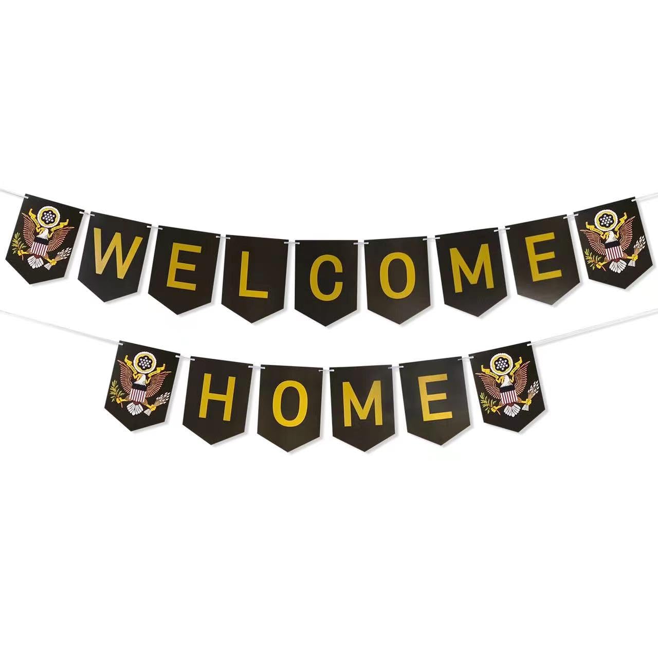 Amazon.com: Military Army Welcome Home Banner,Patriotic Soldier Theme ...