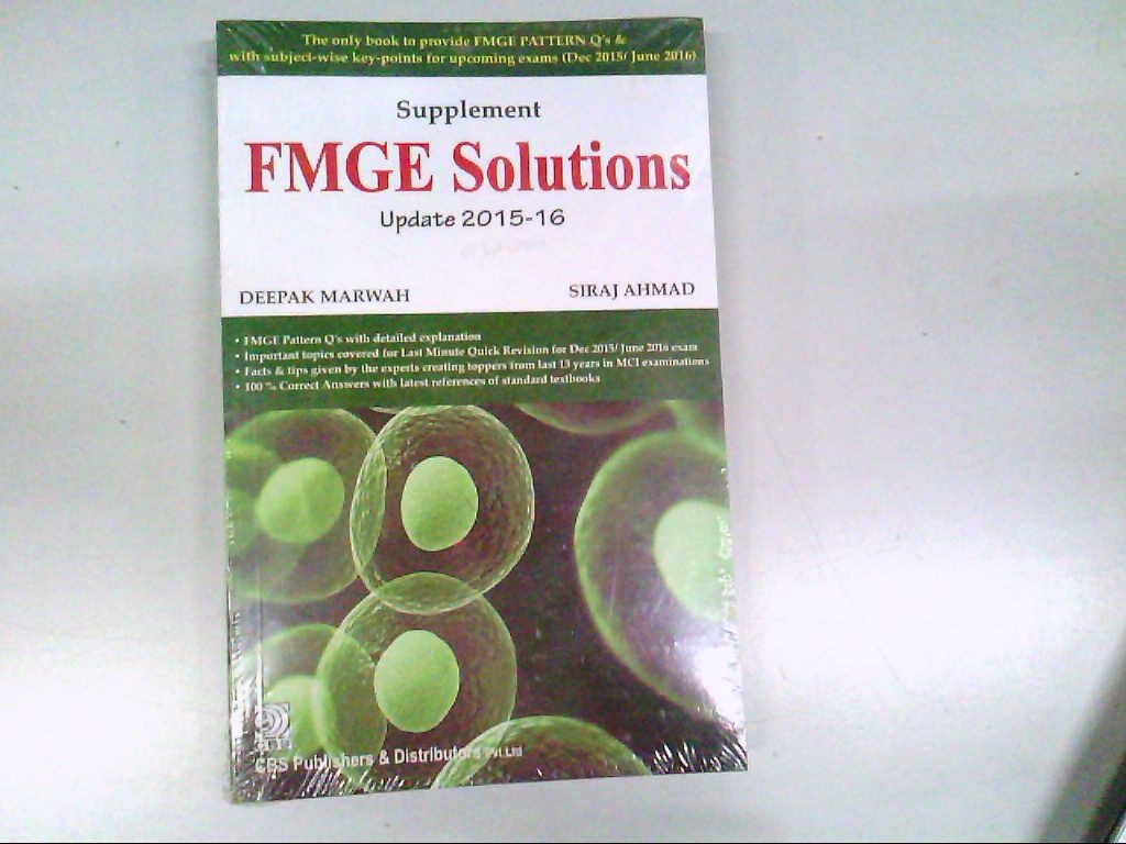 Buy SUPPLEMENT FMGE SOLUTIONS UPDATE 2016-17 (PB 2017) Book Online at ...