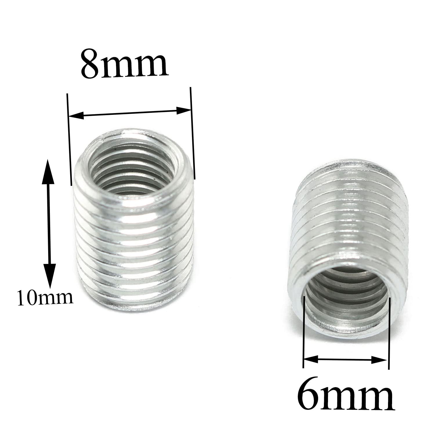 Snapklik.com : 8pcs M8 8MM Male To M6 6MM Female Threaded Reducers ...