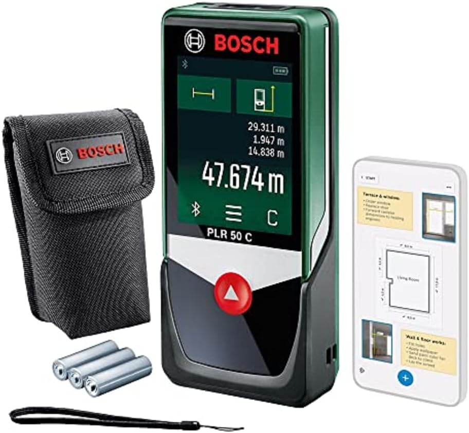 Bosch Laser Measure PLR 50 C (Measurement Range: 0.05 – 50 m ...