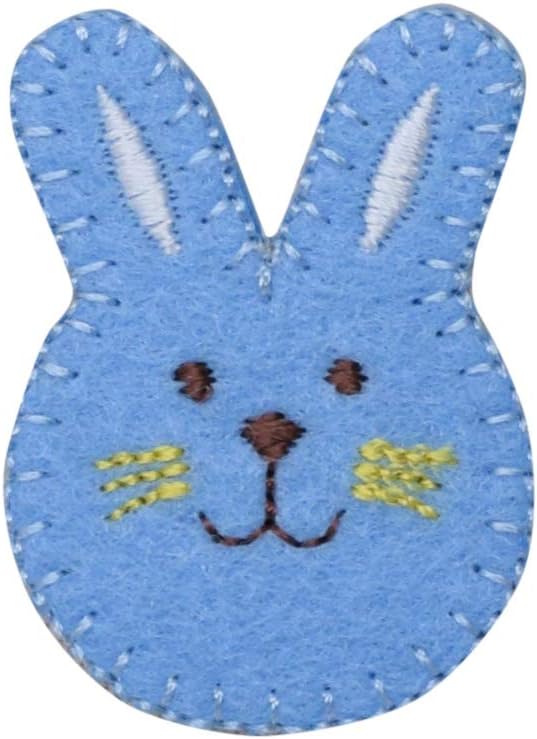 Amazon.com: Easter Bunny, Rabbit Face, Embroidered Iron on Patch (Blue)