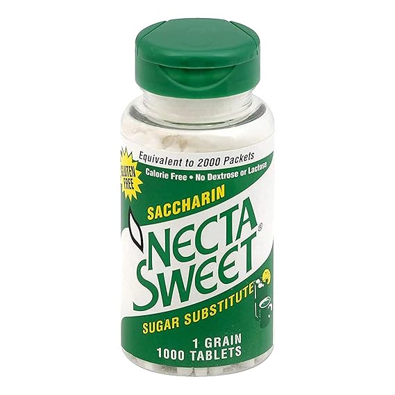 Amazon.com: Necta Sweet Saccharin Tablets, 1-Grain, 1000 Tablet Bottle ...