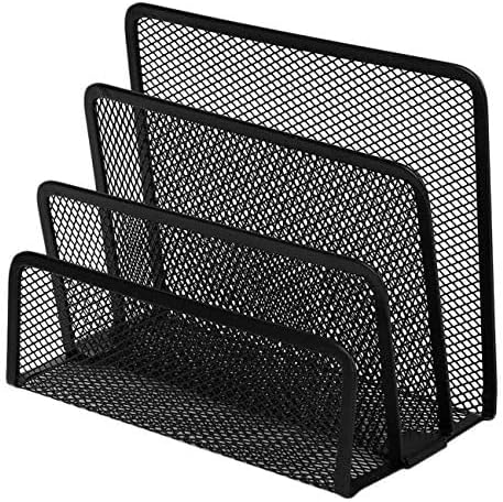 Amazon.com : GHERTFPY Black Mesh Letter Book Sorter Organizer Storage ...