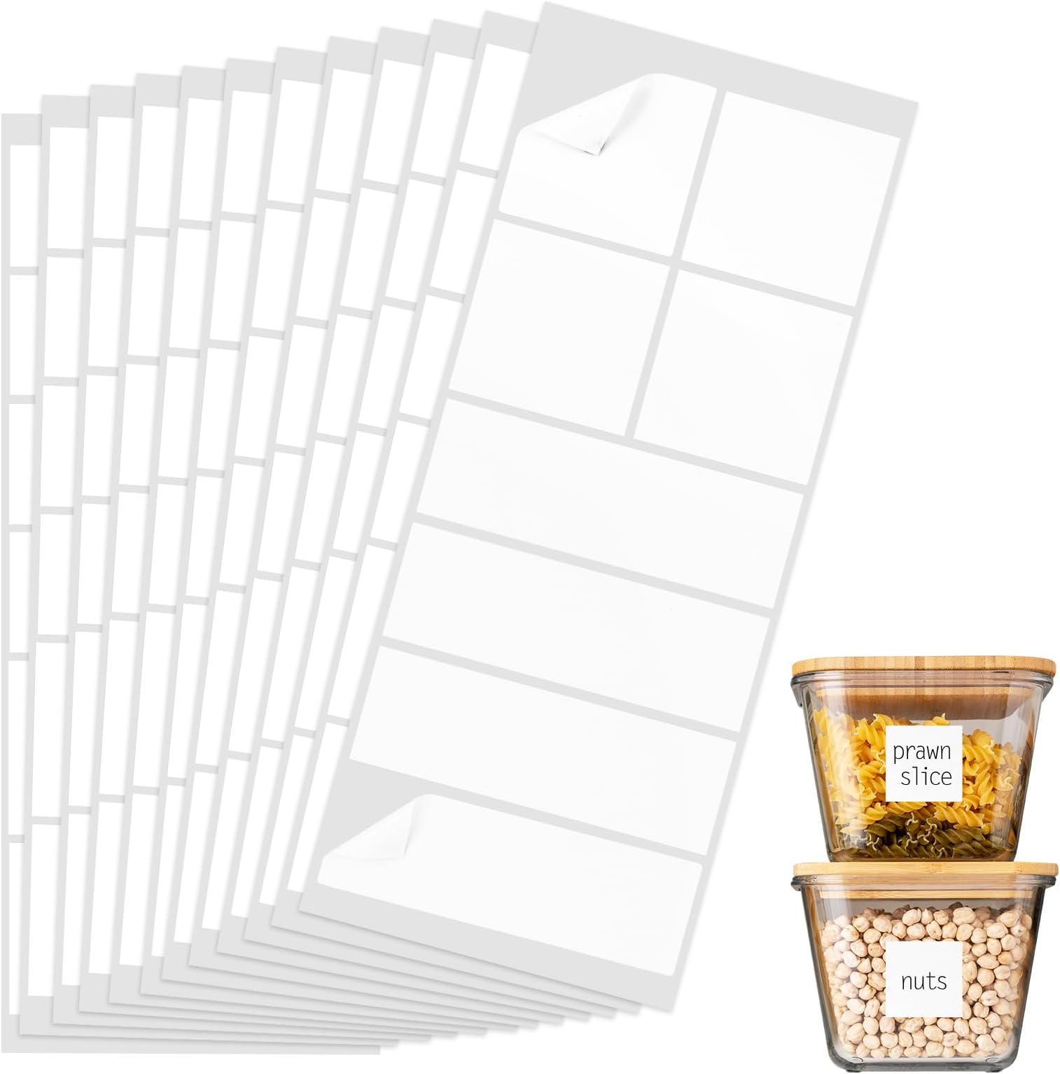 Amazon.com : 96 Pcs Removable Labels for Food Containers Kitchen Pantry ...