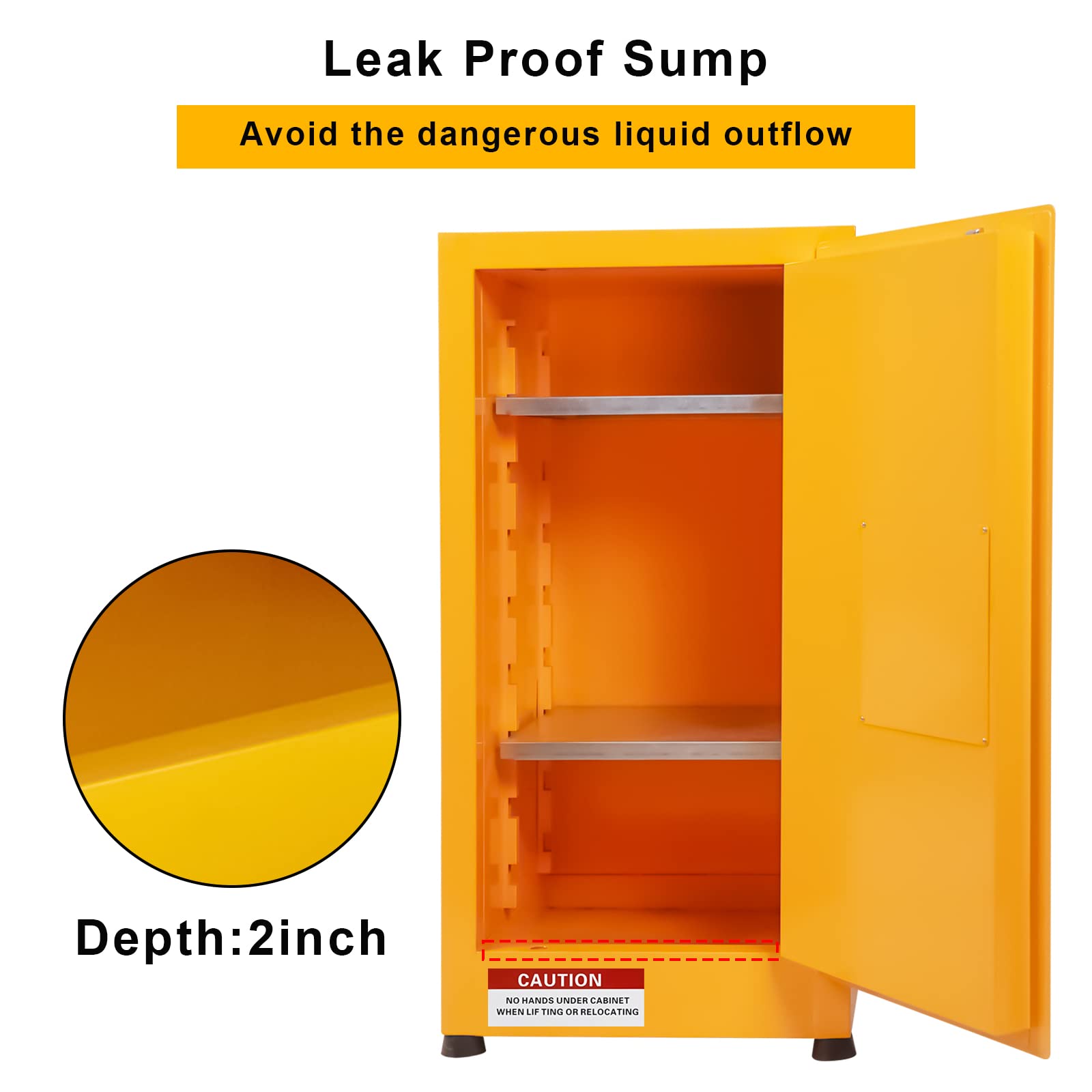 Snapklik.com : Flammable Cabinet 18" X 18" X 35", Galvanized Steel Safe ...