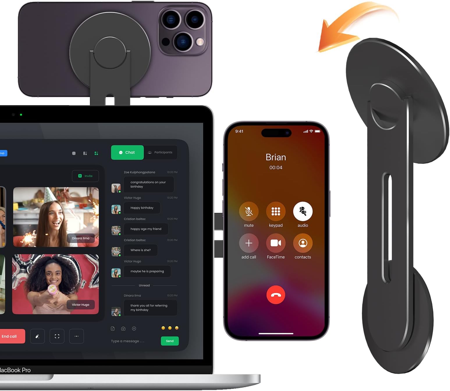 Amazon.com: xcivi Monitor Side Mount Magnetic Bracket Laptop Duo Screen ...