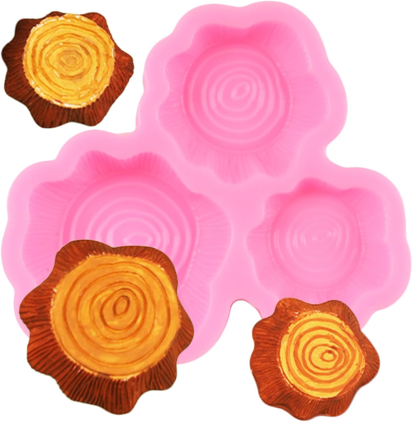 Amazon.com: Tree Stump Fondant Mold Wood Bark Silicone Molds for Cake ...