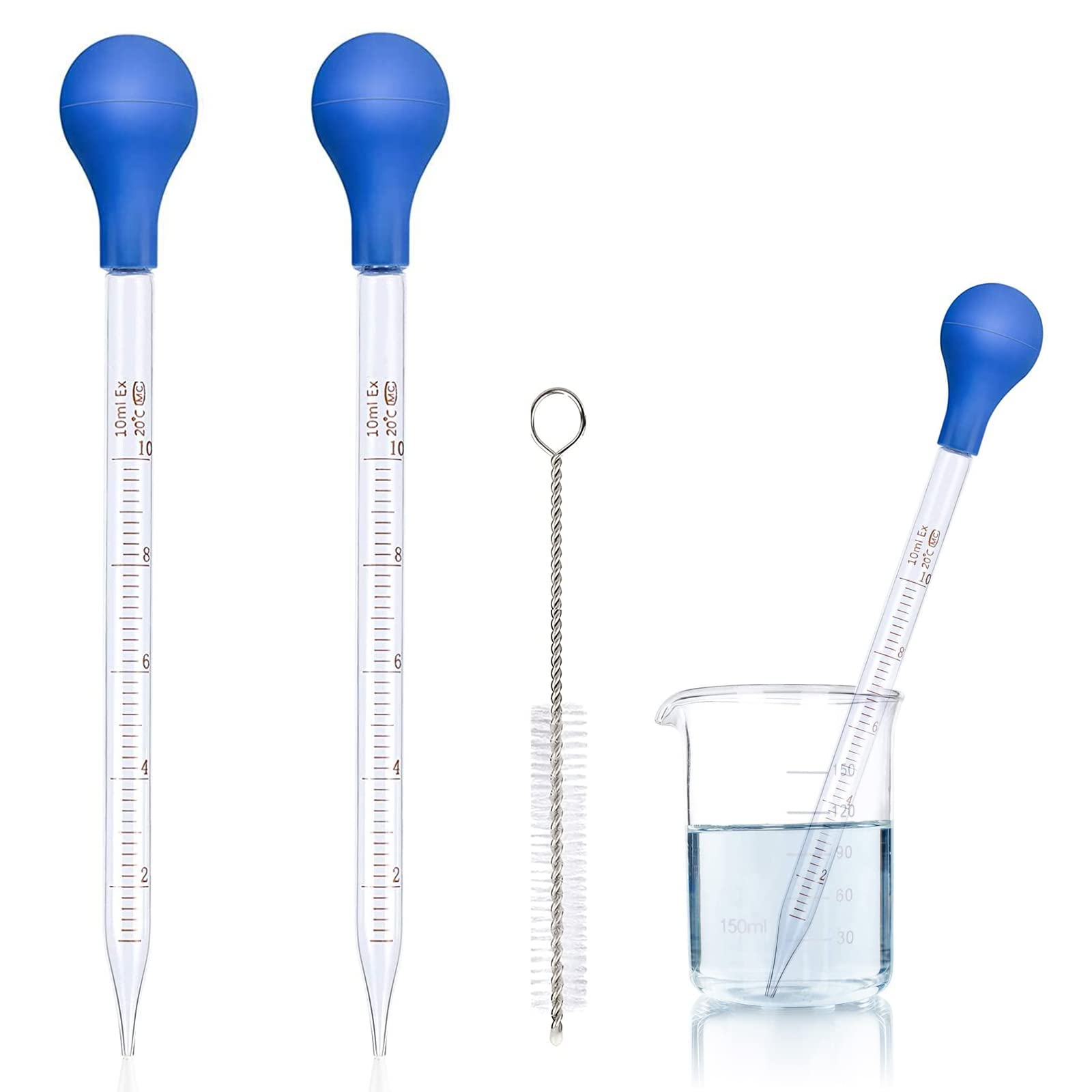 Glass Pipette, 2 Pcs Graduated Dropper, Dropping Pipette for Transfer ...