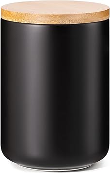 Amazon.com: Yangbaga Black Canisters for Kitchen-Kitchen Canisters for ...