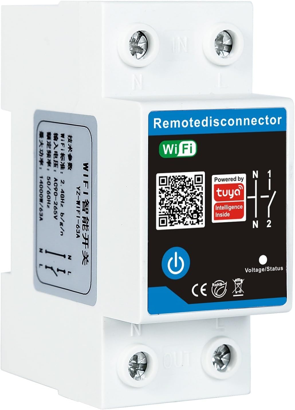 DEWIN Tuya WiFi Smart Switch, Timer DIN Rail Smart Switch Circuit ...