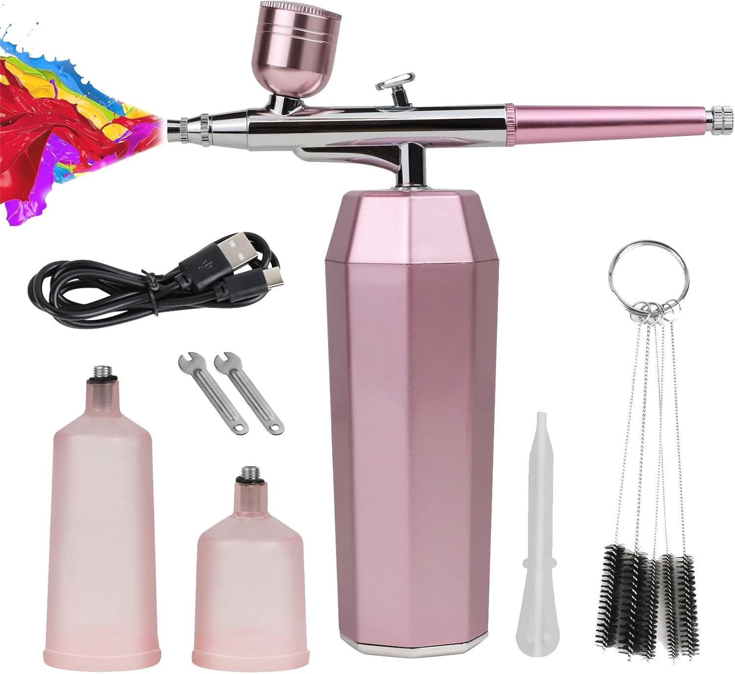 Amazon.com: Airbrush Kit with Compressor Voilamart Mini Portable ...