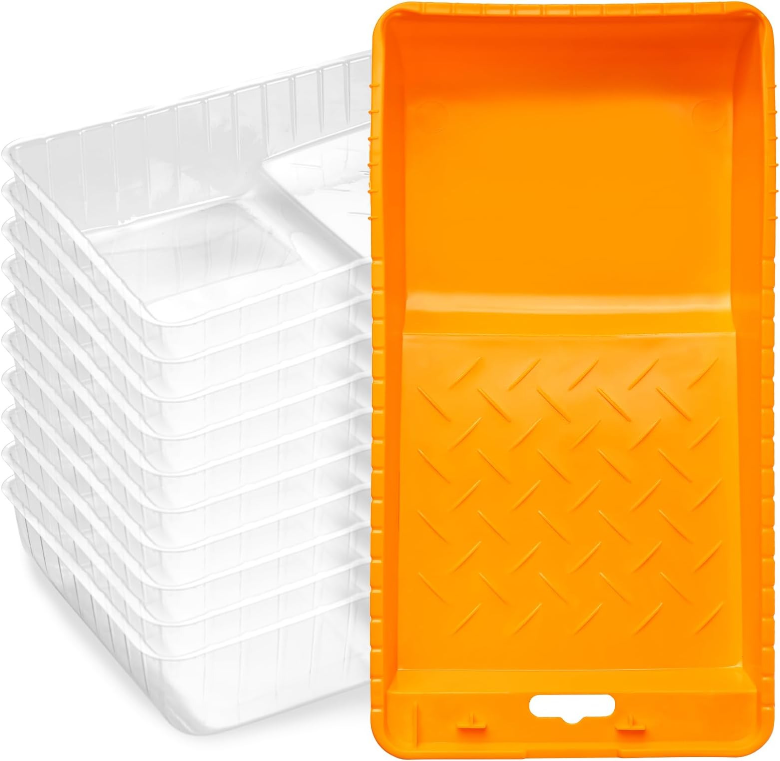 Amazon.com: 16 Pack Paint Trays Plastic Roller Trays Reusable and ...