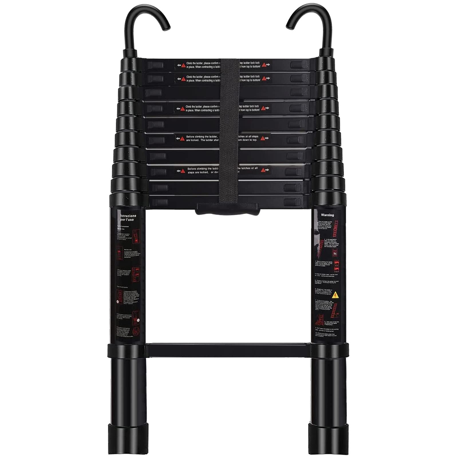 ARCHOM Telescoping Ladder 10.5 FT - Aluminum Telescopic Ladder with ...