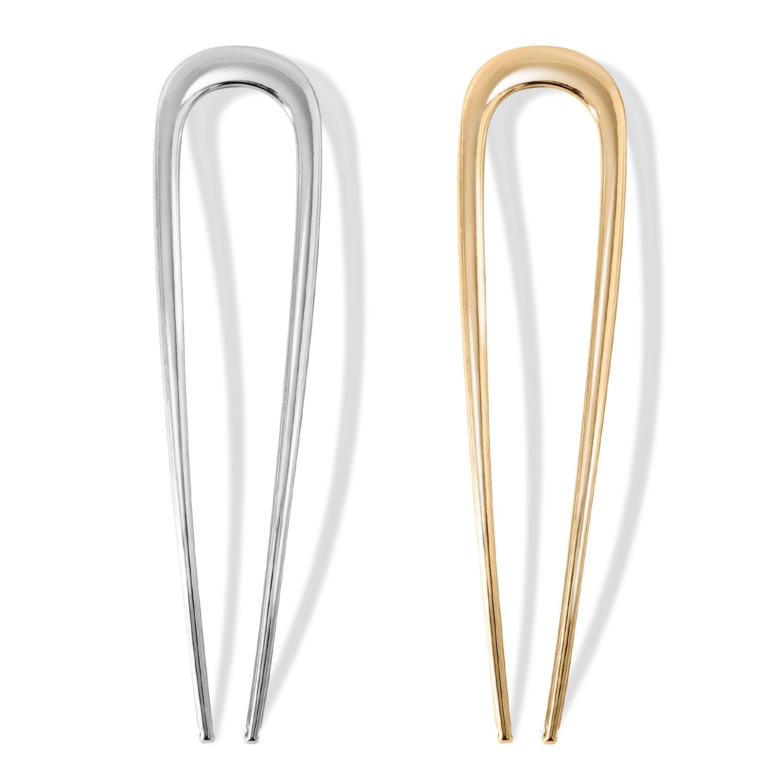 Amazon.com : 2Pcs French Hair Pins for Thick Hair, Metal French Twis ...