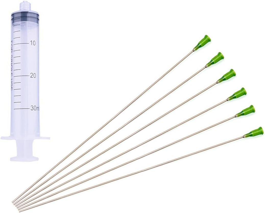 Amazon.com: HUAHA 6 Pcs Dispensing Needle 14G x 10" with 30ml Syringe ...