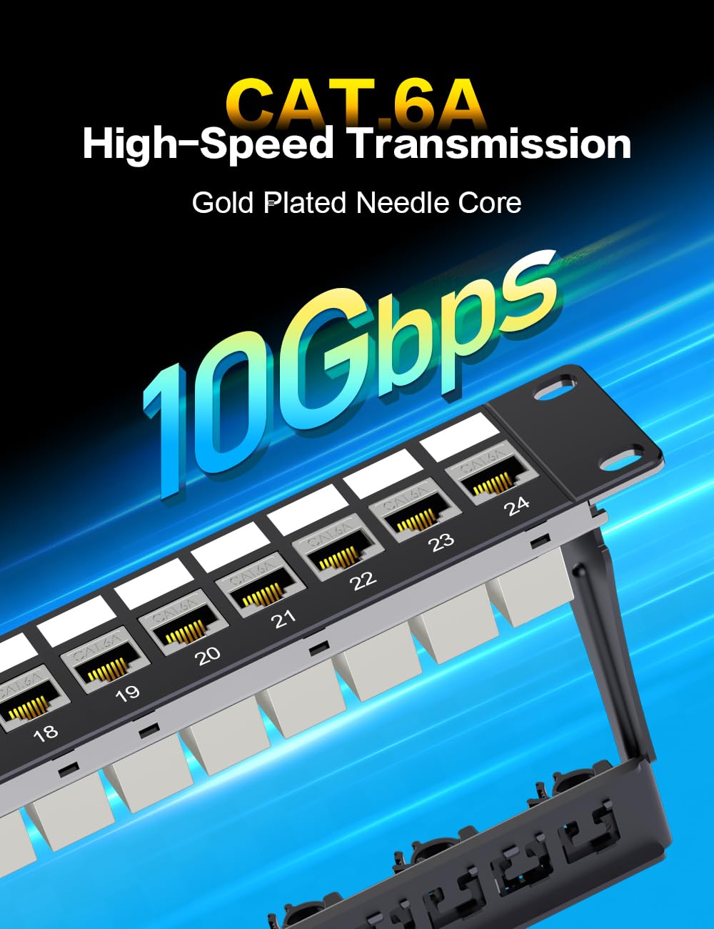 Snapklik.com : Enmane 24 Port Patch Panel Cat6A Keystone Patch Panel (EC Listed) RJ45 Patch ...