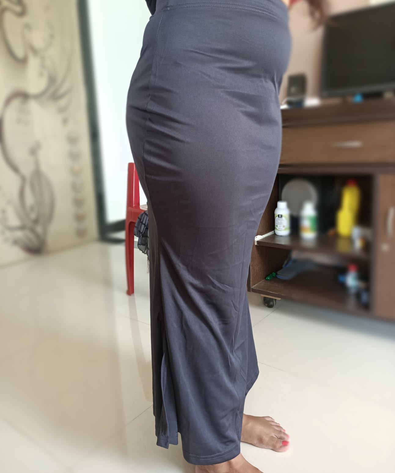 Buy POXIMO Women's Fish Cut Flare Microfiber Lycra Spandex Saree ...