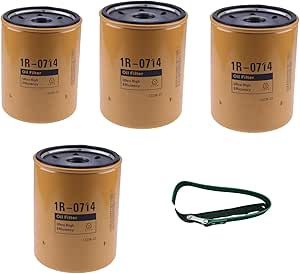 Amazon.com: shsiyayh 1R-0714 9N-6007 4PCS Oil Filter+Dismantling wrench ...