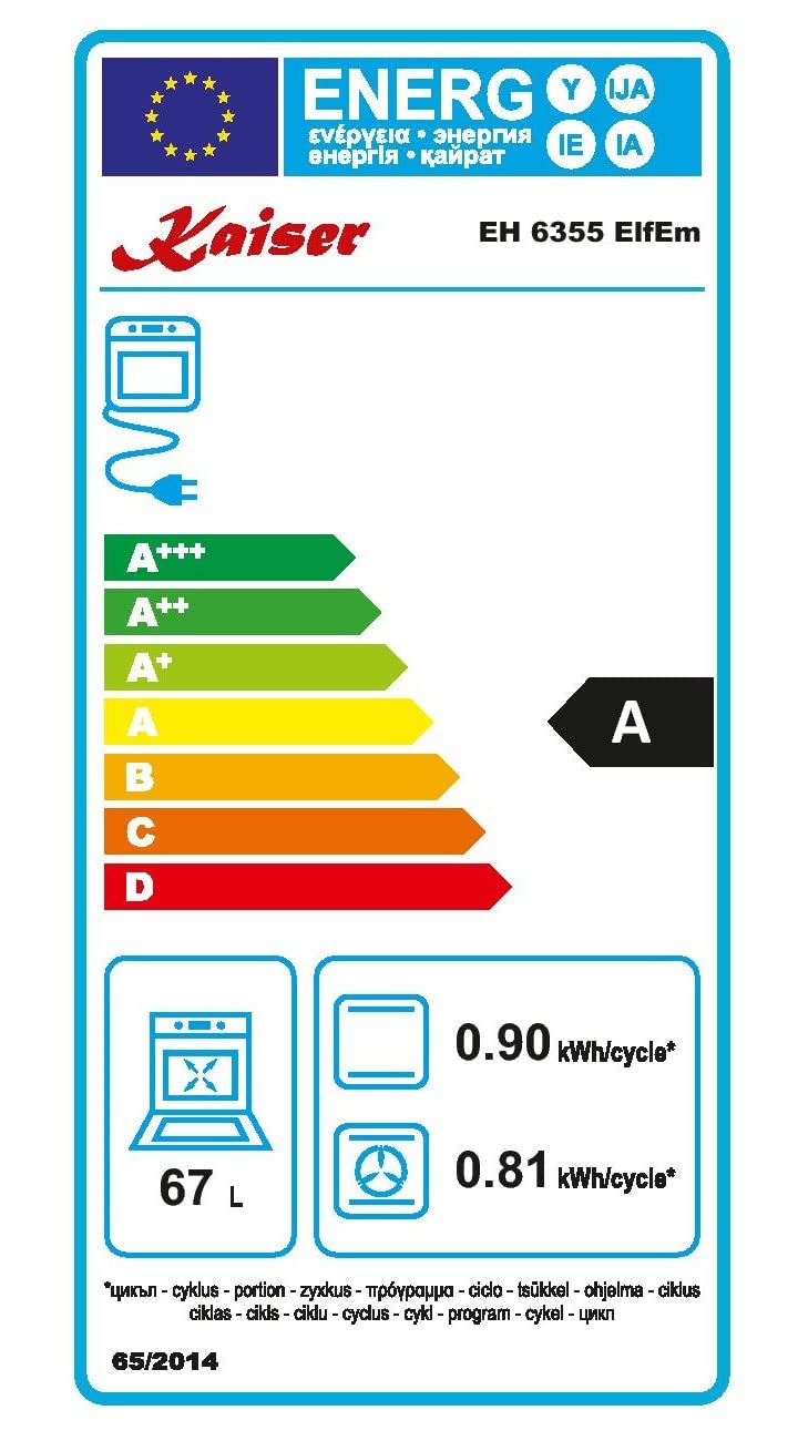 Kaiser Küchengeräte Backofen-Set EH 6355 ElfEm+KCT 6745 FI AD, Autark ...
