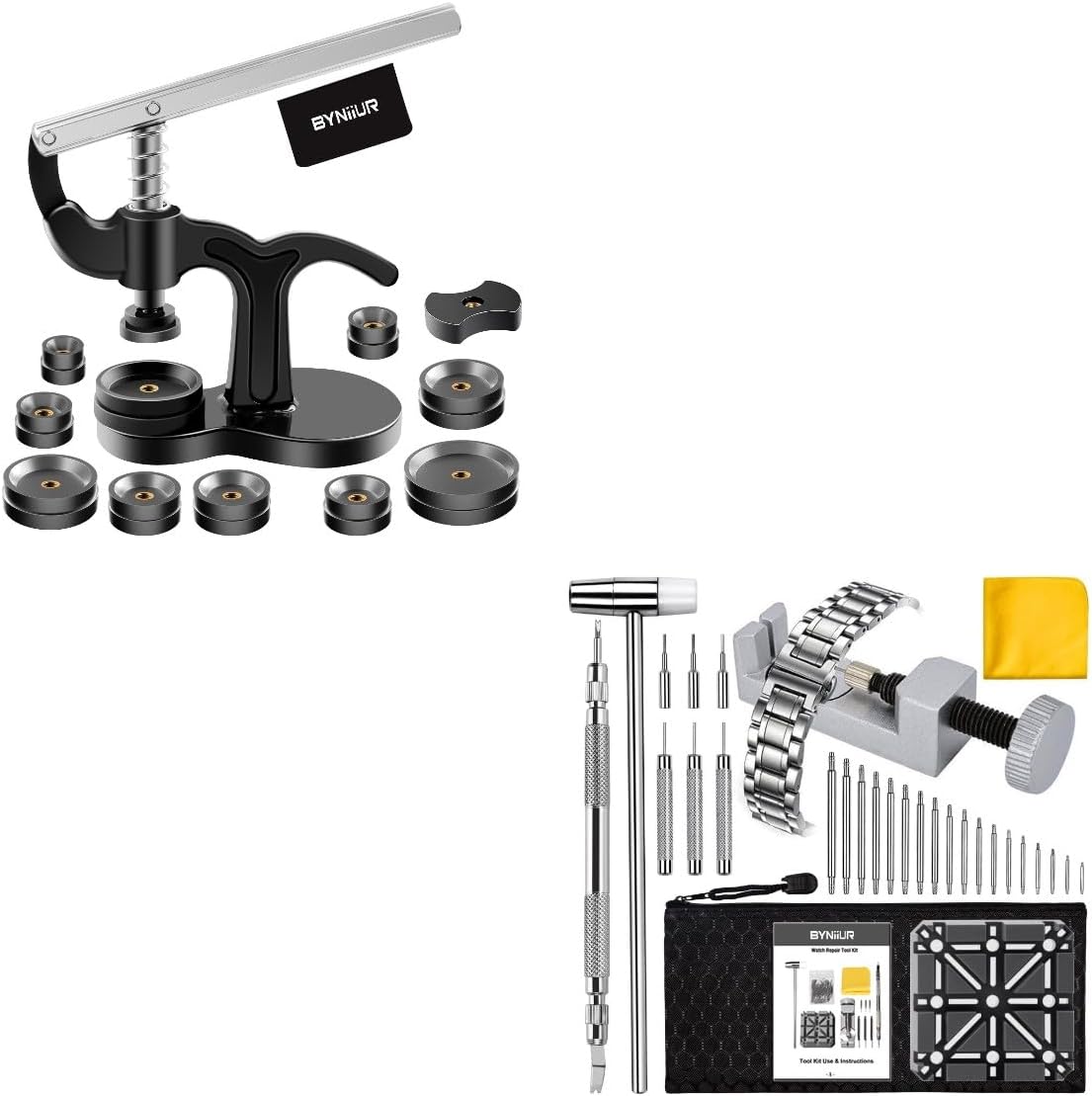 Amazon.com: BYNIIUR Watch Press Kit Watch Link Removal Tool Kit Watch ...