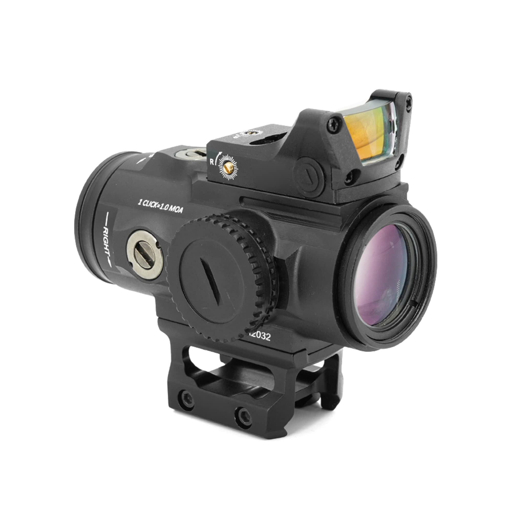 Tactical 5x Optics Compact Prismatic Rifle Scope Reticle and 3MOA M1 ...