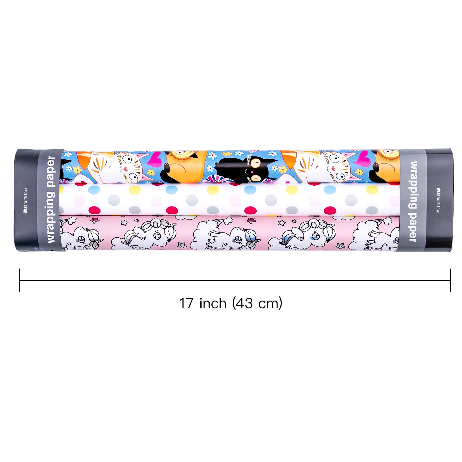 Snapklik.com : WRAPAHOLIC Wrapping Paper Roll - Mini Roll - 3 Rolls ...