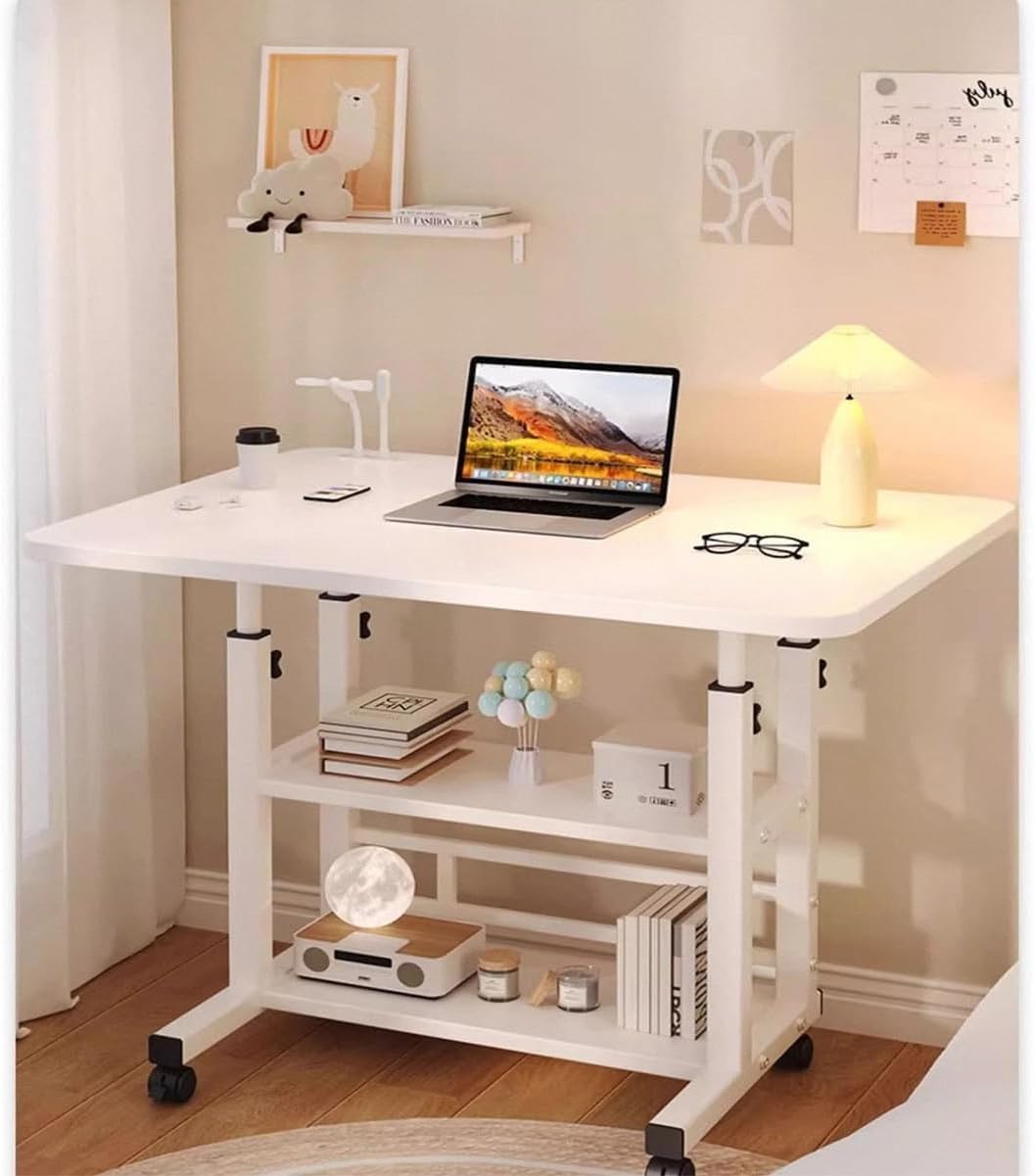 sanjianke-fs Computer Desk Mobile, Portable Office Desk with Movable ...